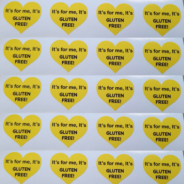 Yellow Gluten Free Stickers (24) | Ireland & UK Delivery
